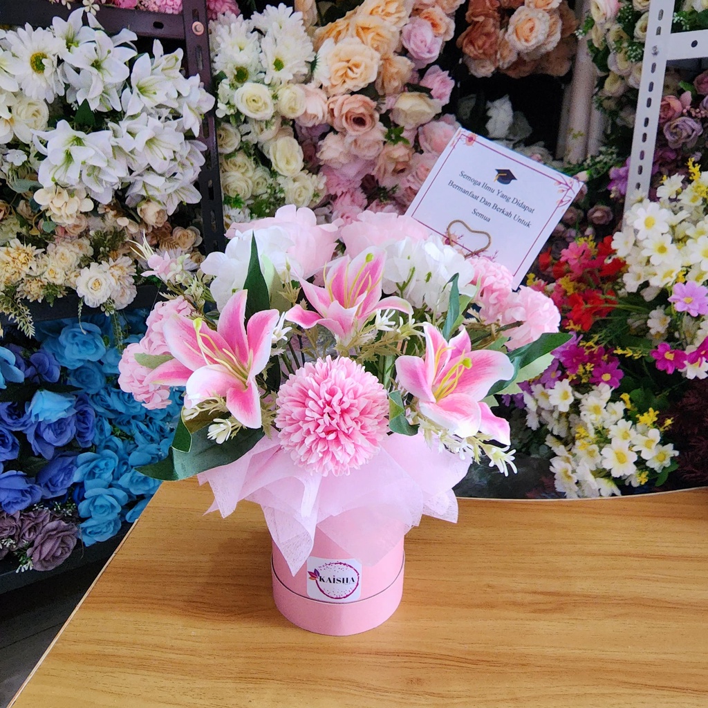 Jual Bloom Box Bunga Artificial Box Bunga Artificial Pot Bunga | Shopee ...