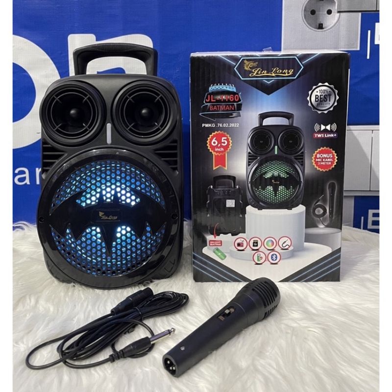 Jual Speaker Bluetooth JIN-LONG motif batman + free MIC samarinda ...