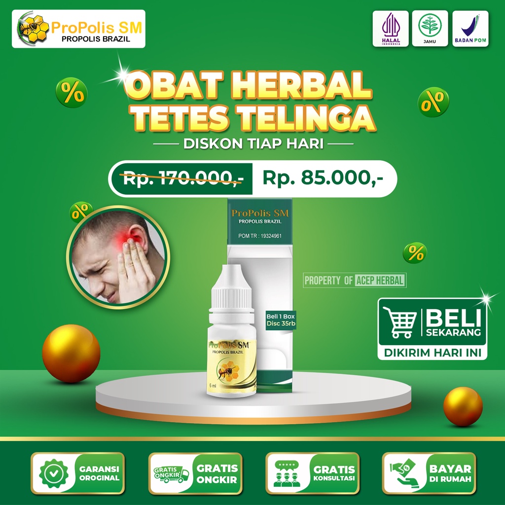 Jual Obat Tetes Telinga Berair Congek Bernanah Dan Bau Telinga Keluar ...
