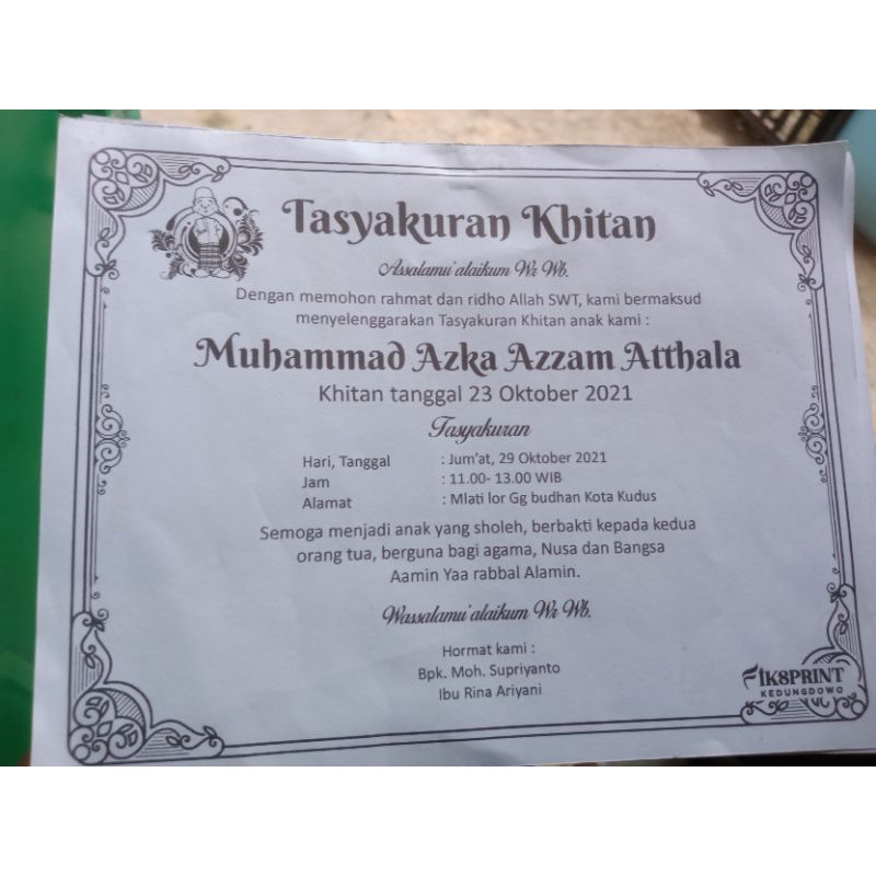 Jual Samir besek & undangan hajatan cetak hitam putih | Shopee Indonesia