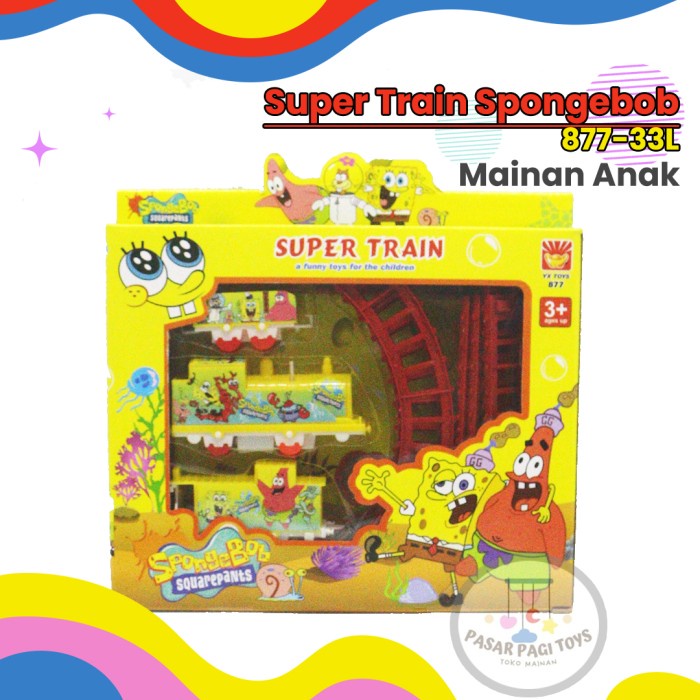 Jual Mainan Kereta Spongebob / Super Train Spongebob 877-33L | Shopee ...