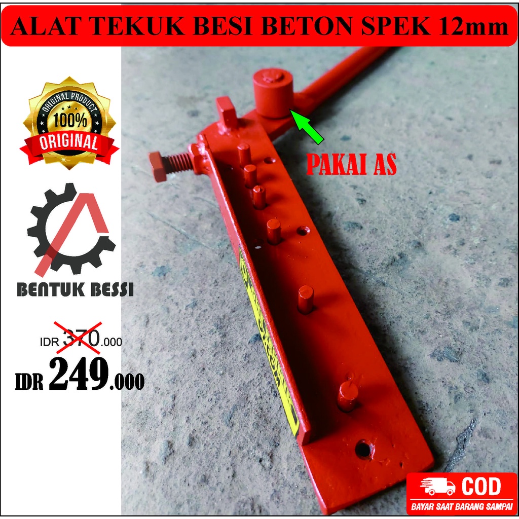 Jual Alat Tekuk Besi Besi Beton Pakai AS Pembengkok besi Beton Plat ...