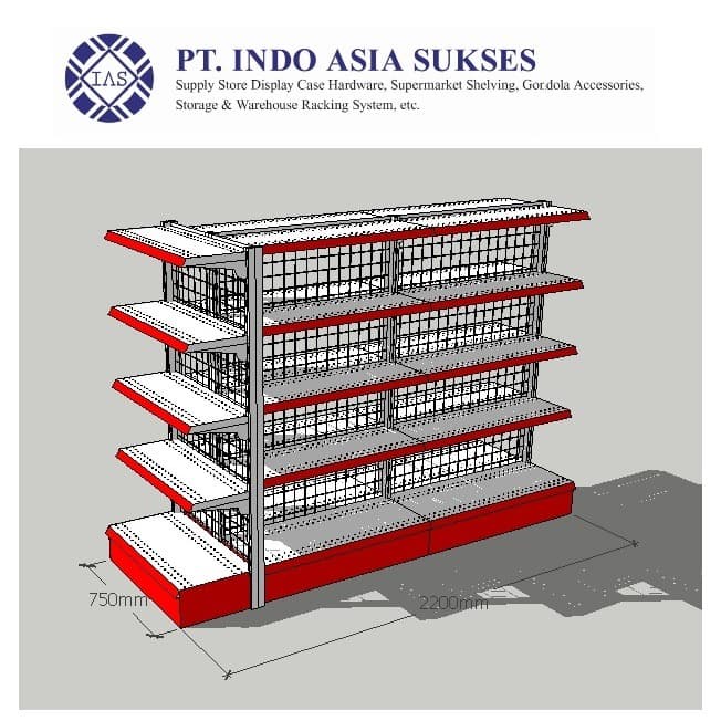 Jual Rak Gondola / Rak Minimarket Island 2 Unit End 1 Unit Start T ...