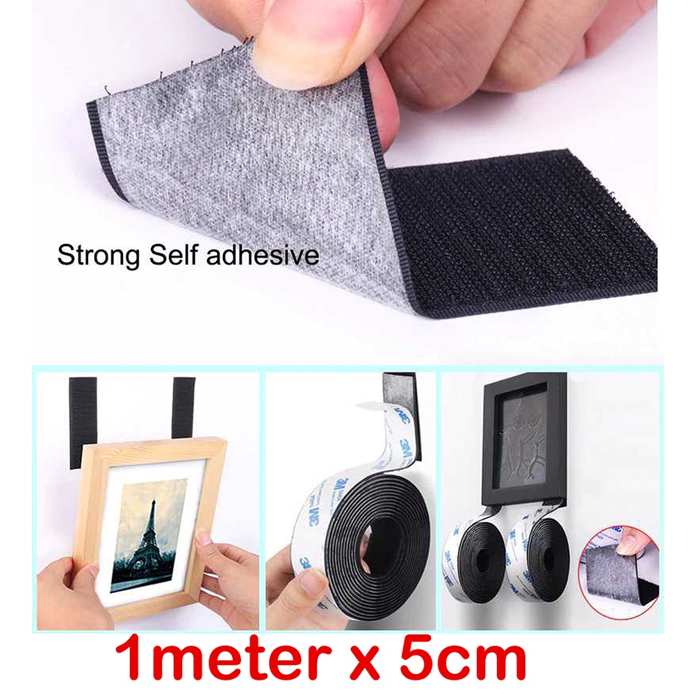Jual Velcro 1 meter Lakban Velcro Hook dan Loop Velkro 1 pasang 1meter ...