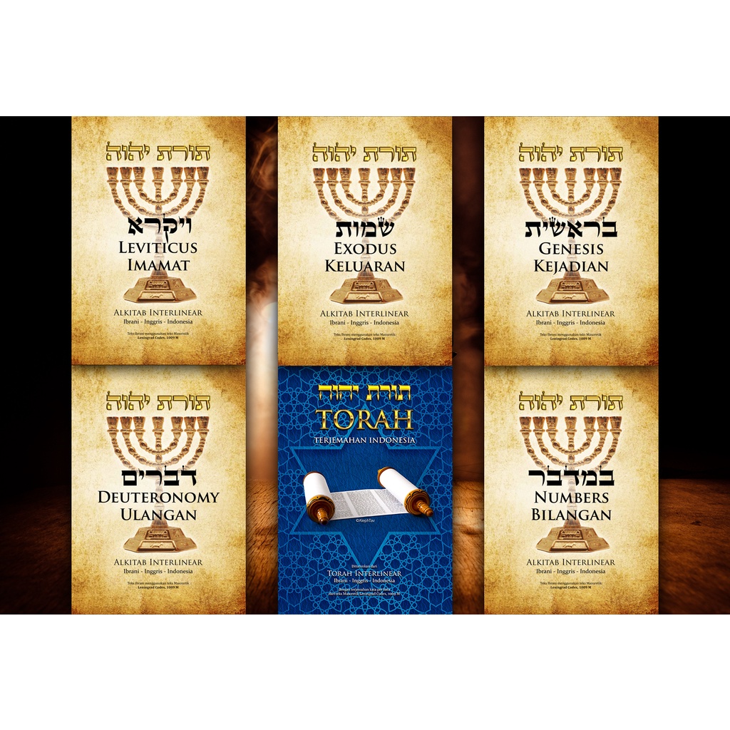 Jual Alkitab Interlinear Ibrani - Inggris - Indonesia: TORAH 5+1 Kitab ...
