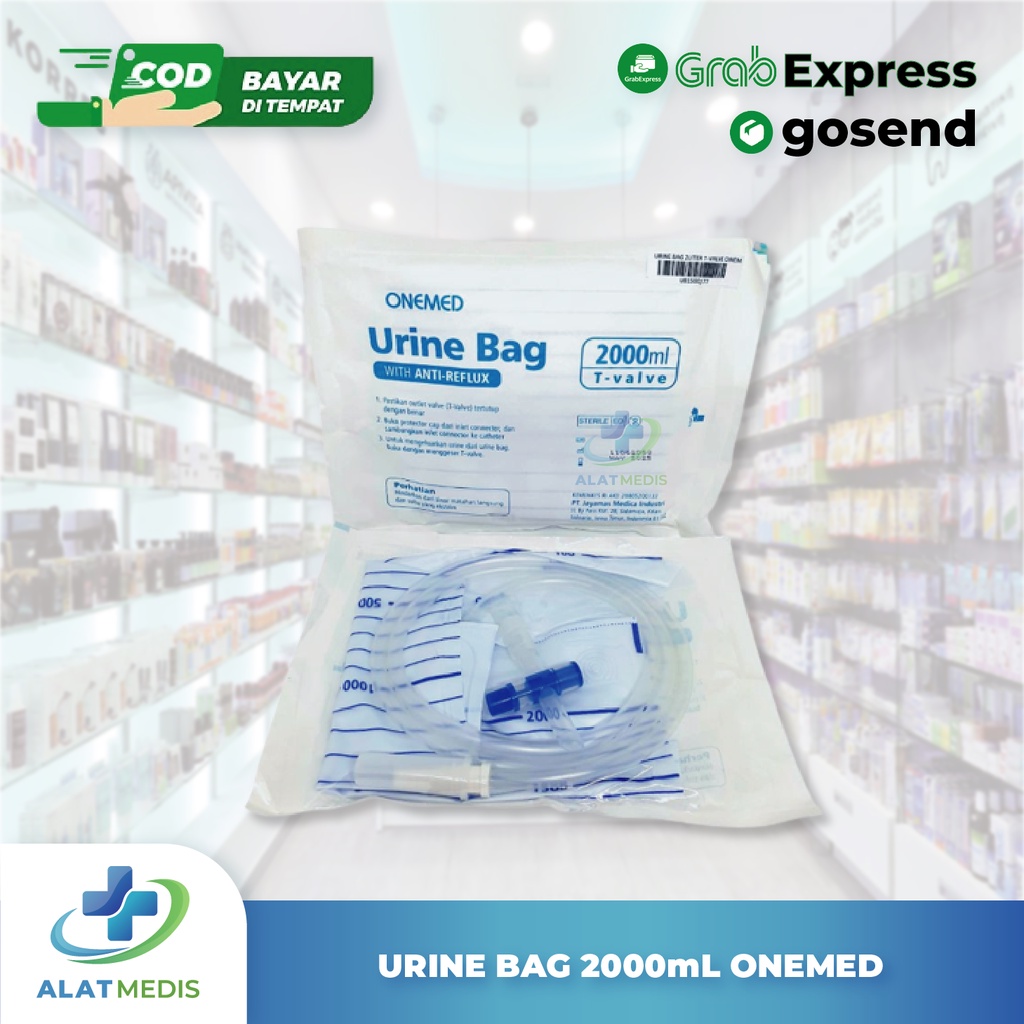 Jual Urine Bag OneMed T-Valve 2000ml / Kantong Urine 2liter | Shopee ...