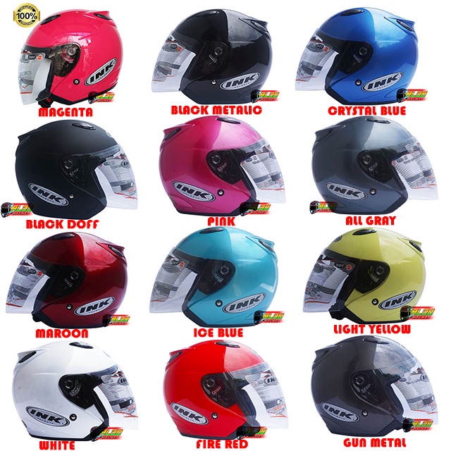 Jual Helm INK Half face | INK centro JET 100% original | INK helmet ...