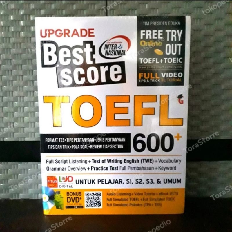 Jual Buku Upgrade Best Score TOEFL AND TOEIC 600+ | Shopee Indonesia