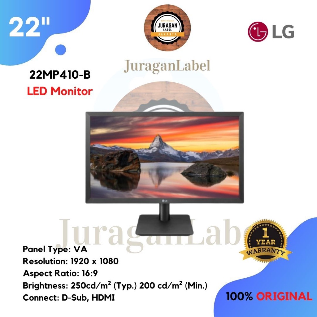 Jual LED Monitor LG 22" Inch 22MP410-B FHD HDMI AMD FreeSync Garansi Resmi | Shopee Indonesia