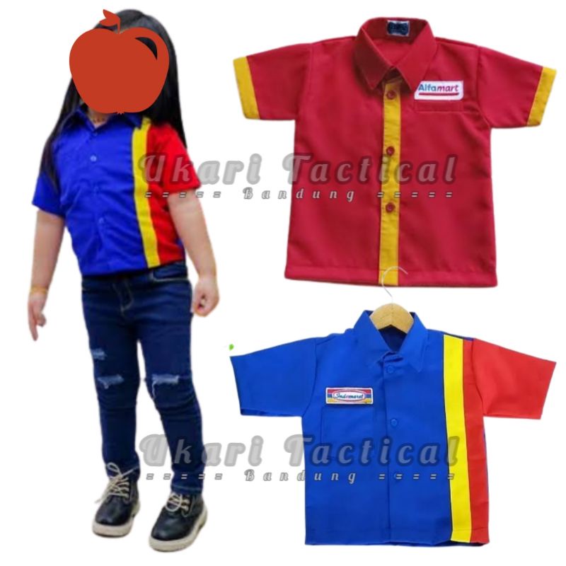 Jual Baju indomaret alfamart anak atasan kostum seragam profesi cosplay ...