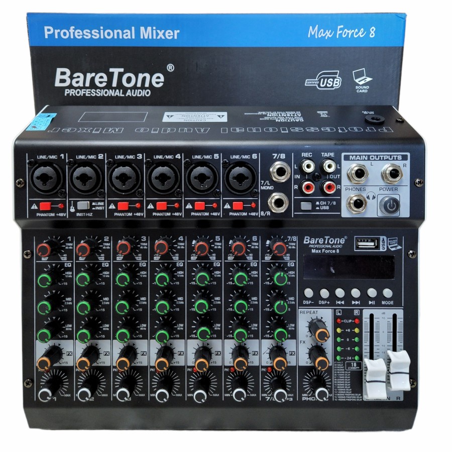 Jual mixer audio baretone max force4 force 4 4CH force8 force 8 8CH ...
