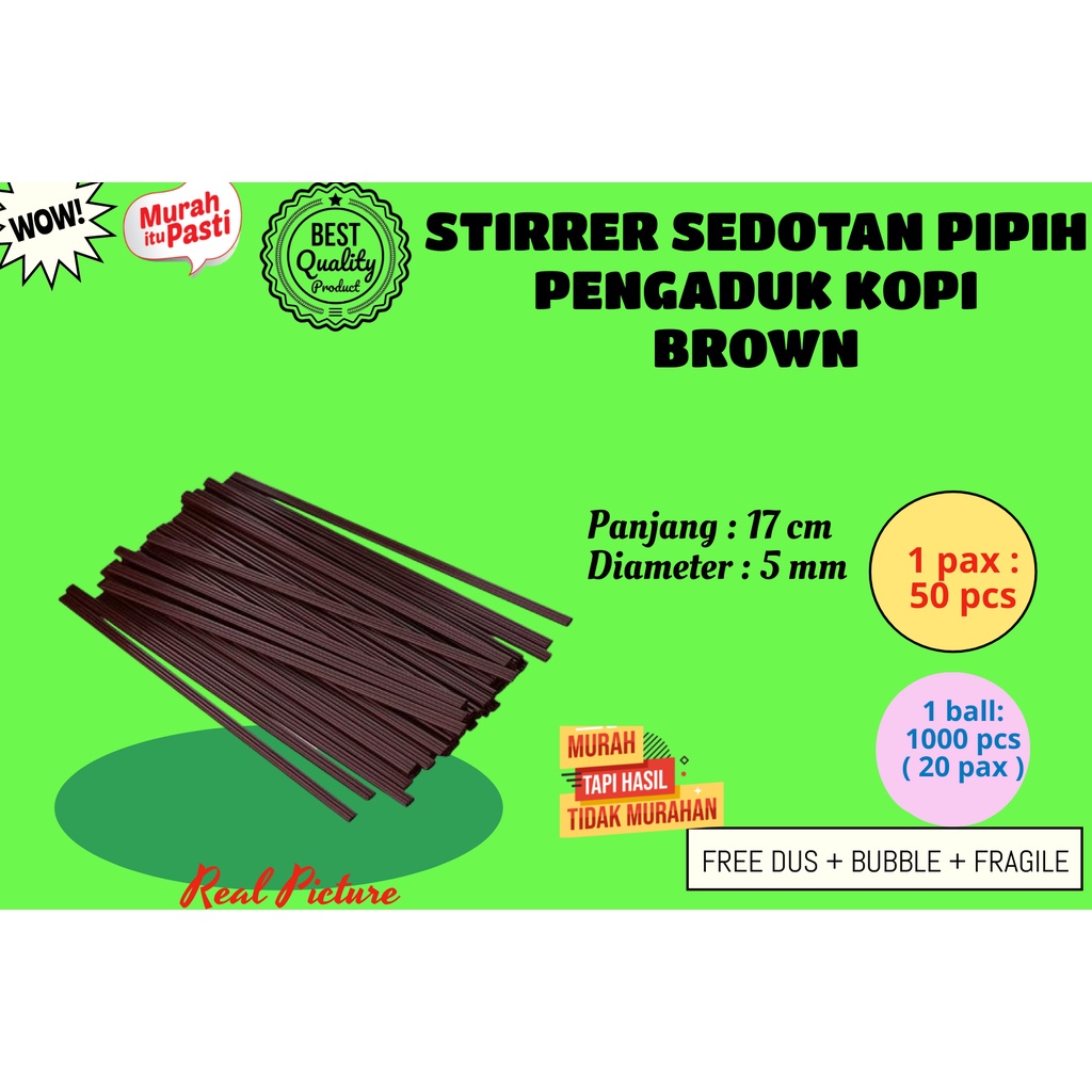 Jual Stirrer Sedotan Pipih 17 cm pengaduk kopi isi 50 pcs | Shopee Indonesia