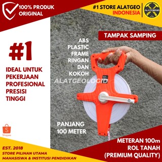 Jual Meteran Roll 100m 100 meter | Ukur Tanah Geologi - Meteran tancap ...