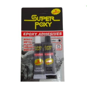 Jual SUPER POXY Lem Epoxy Adhesives 45 gr Gram Besi Baja Kayu Plastik ...