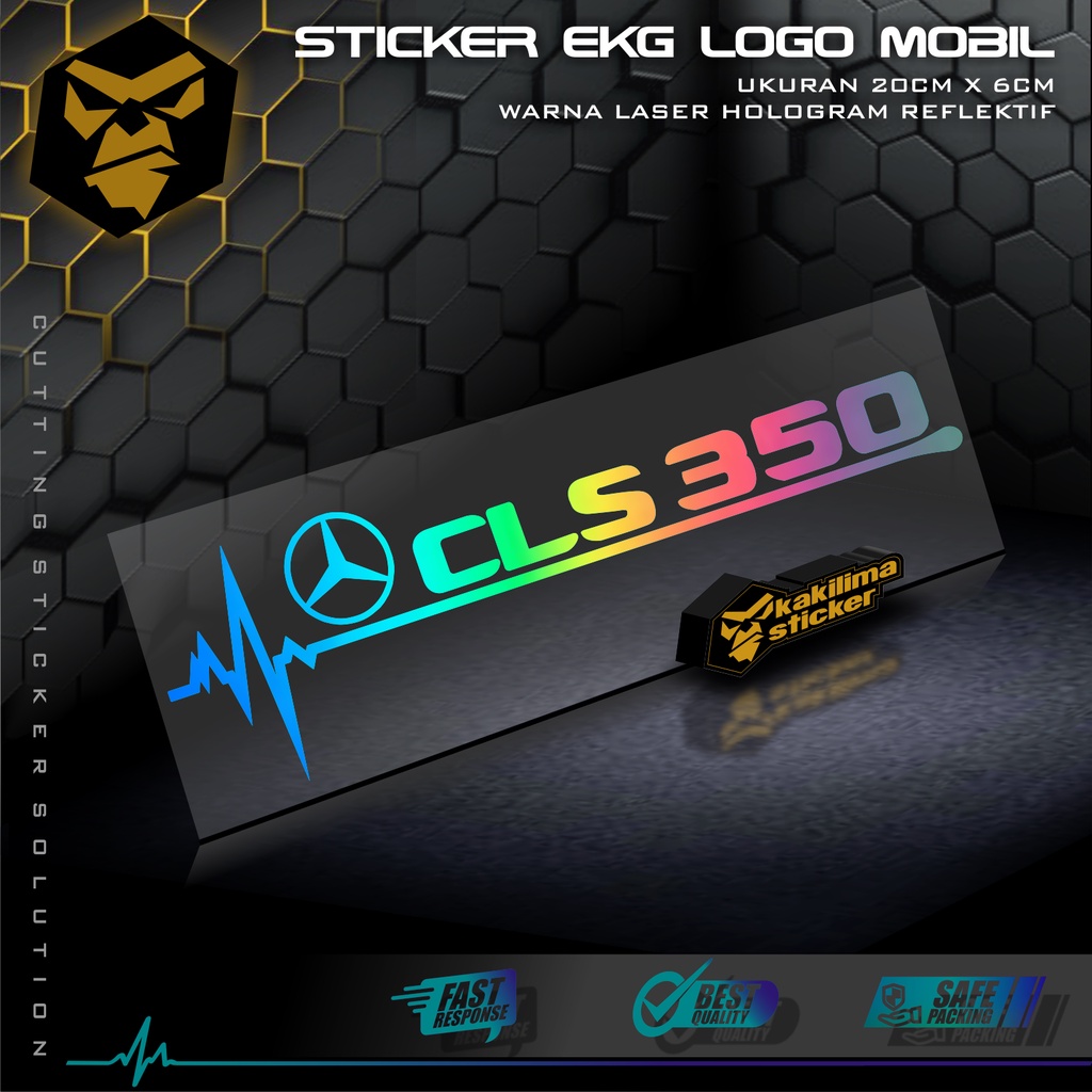 Jual Sticker EKG Logo Mobil Mercedes Benz cls 350, e 280, gla 260, gle ...