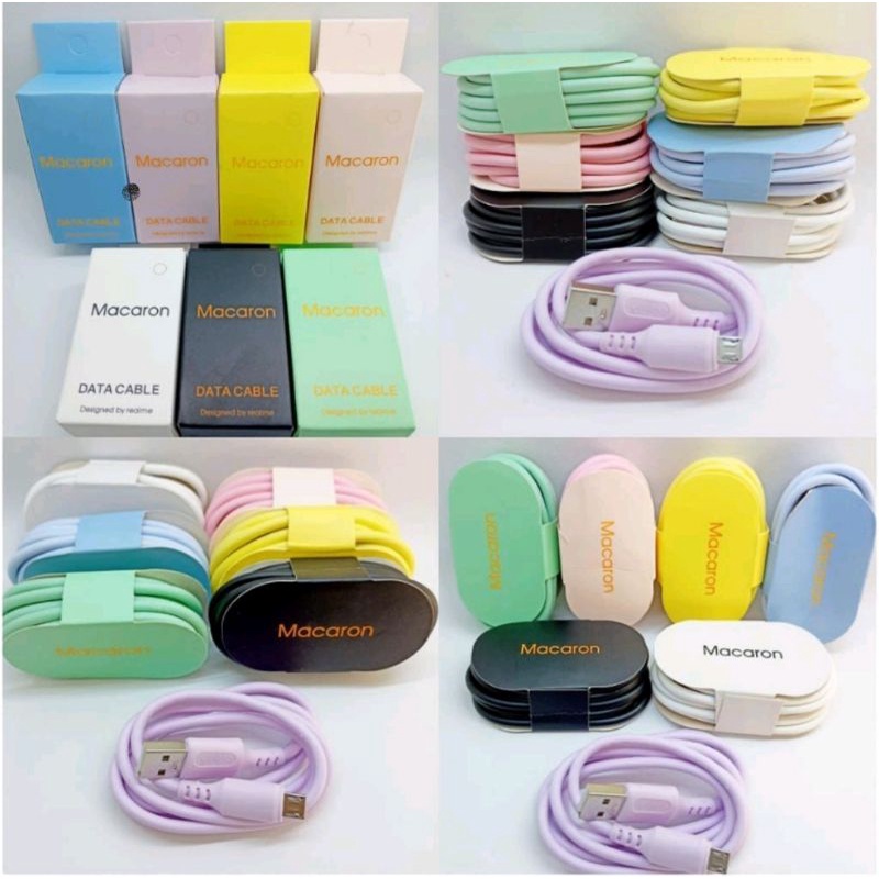 Jual Kabel Data MACARON Micro USB Fast Charging 100Cm Cable Data Warna ...