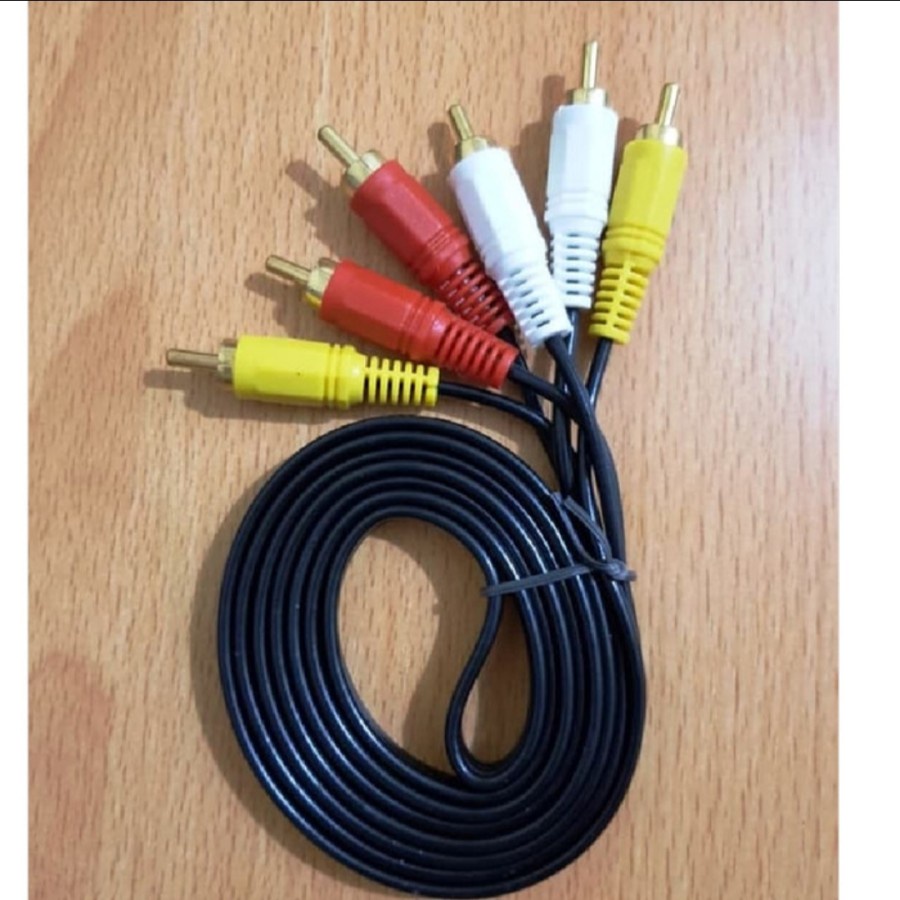 Jual KABEL RCA 3 to RCA 3 - 1.5 Meter / 3 Meter / KABEL MERAH PUTIH KUNING/ VIDEO AV | Shopee ...