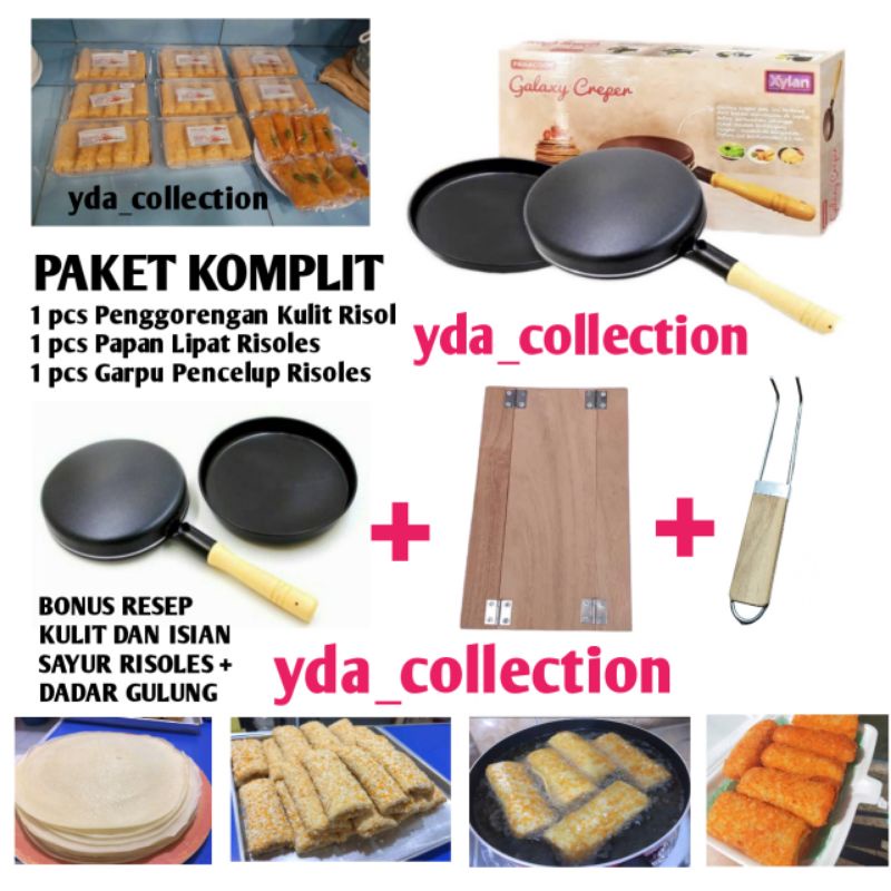 Jual Paket Papan Lipat Risoles Garpu pencelup alat membuat risoles satu ...