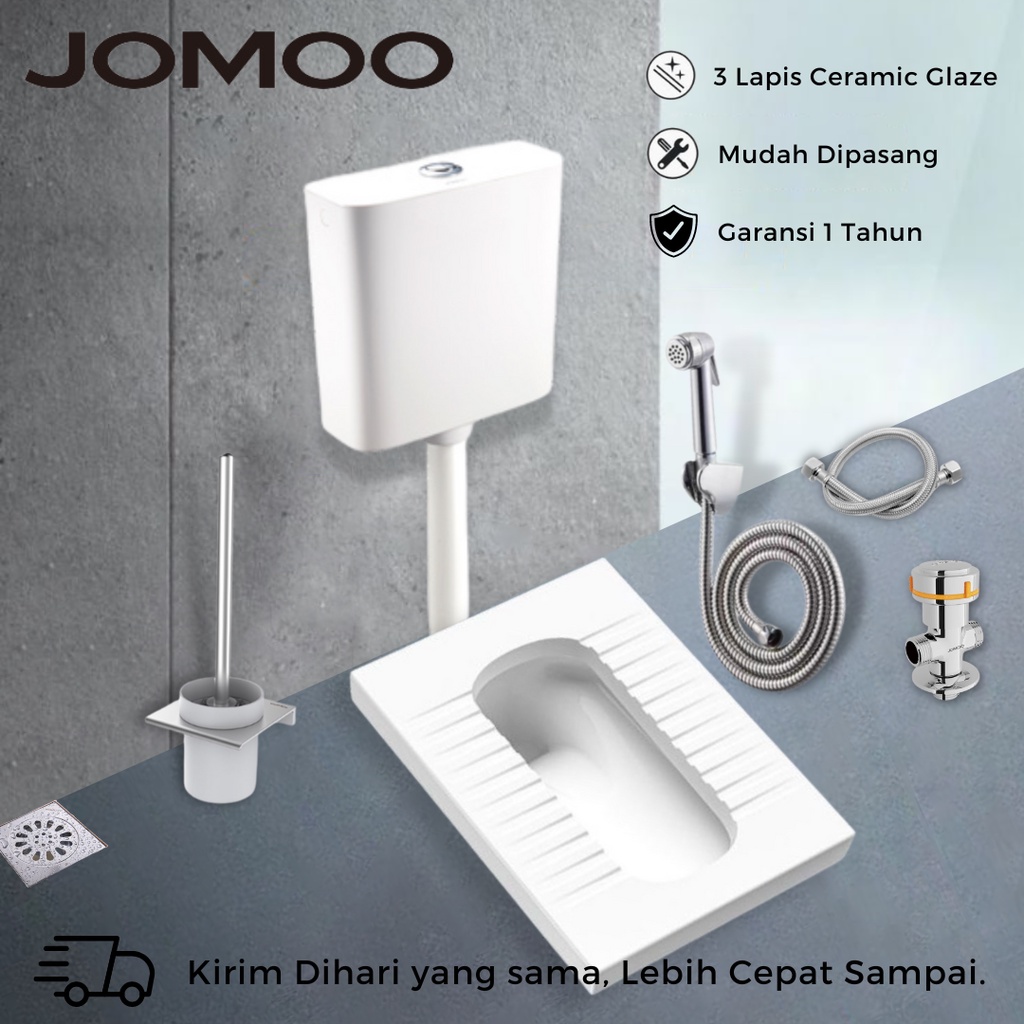 Jual Jomoo Closet Type S Kloset Jongkok 1set Water Saving dengan Water Tank WC Jongkok Bahan ...