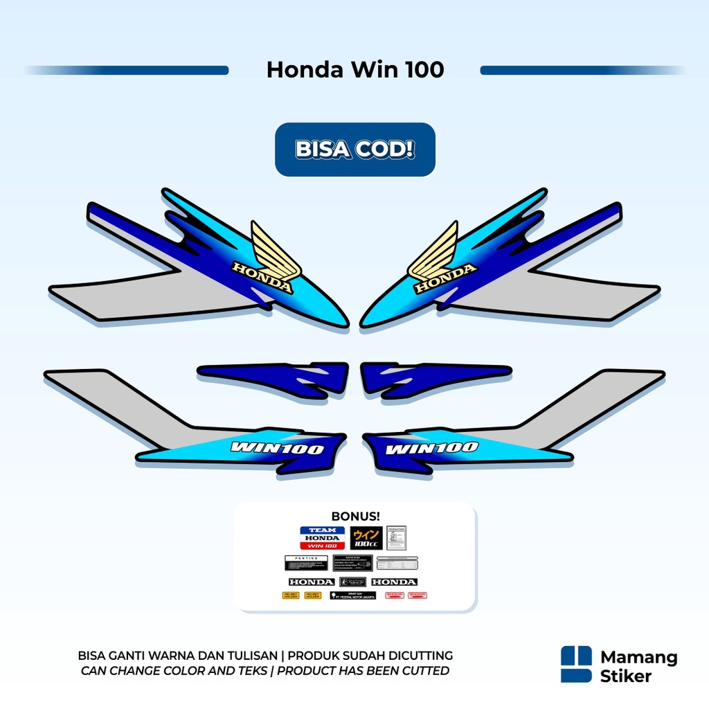 Jual Striping Honda Win 100 Original (23) Variasi Traill Treill Trill ...
