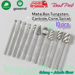 Jual Mata Bor Tungsten Carbide Cone Spiral Bits 10 PCS | Shopee Indonesia