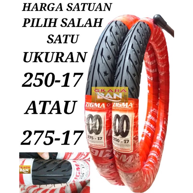 Jual PILIH SALAH SATU UKURAN BAN MONTOR 250-17 ATAU 275-17 BAN LUAR ...