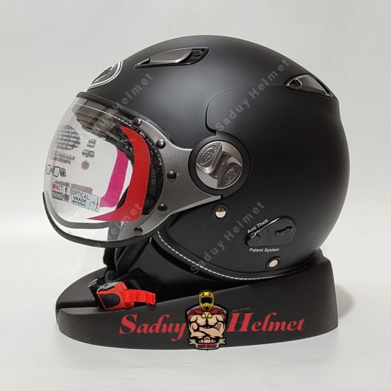 Jual HELM KYT ELSICO BLACK DOF / HITAM DOP - KYT RETRO CLASIC | Shopee ...