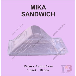 Jual Mika Sandwich Segitiga isi 10 pcs / Mika Sando Fruit Salad / Mika ...