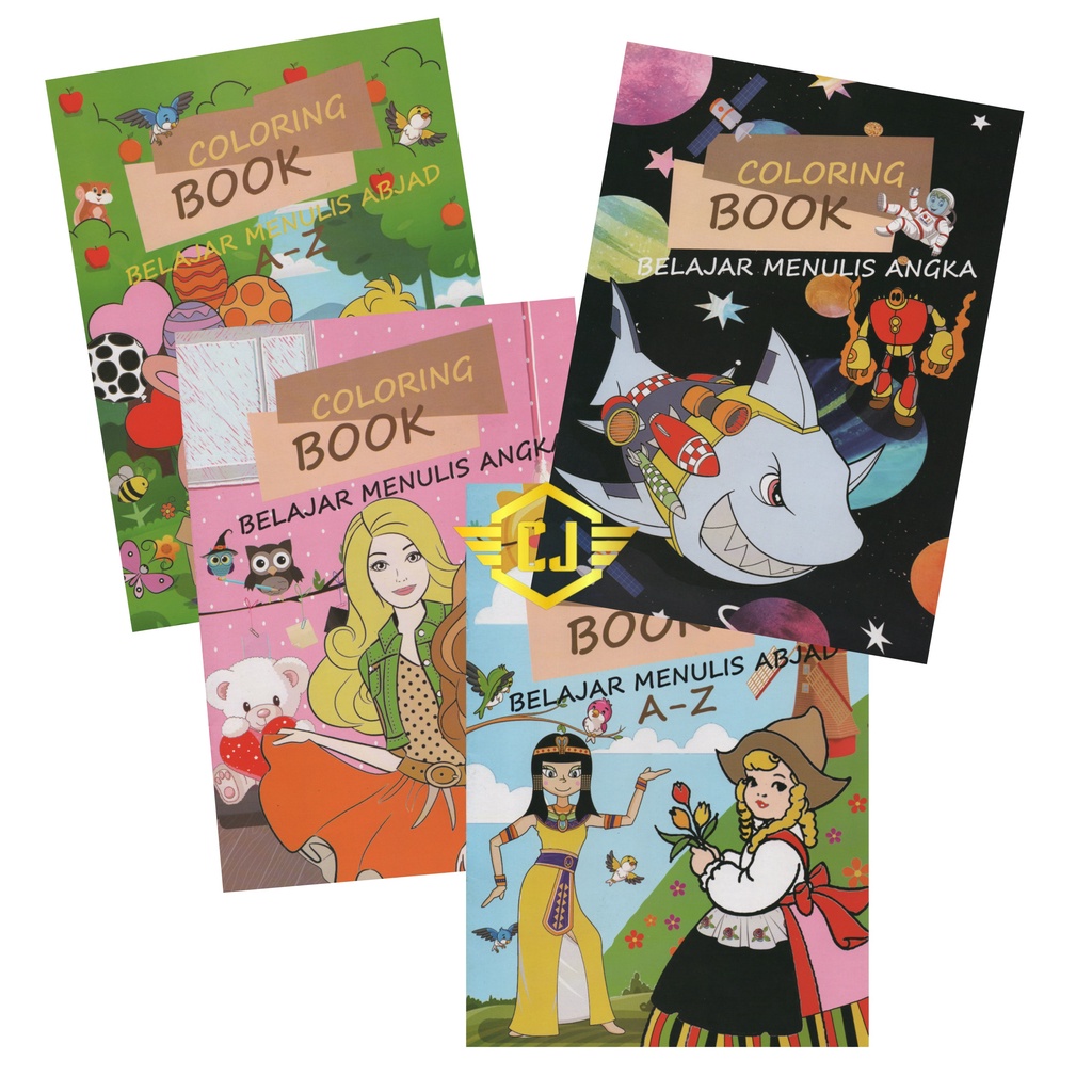 Jual Buku Mewarnai Menulis Angka Abjad / Coloring Book Inter Fancy IF ...