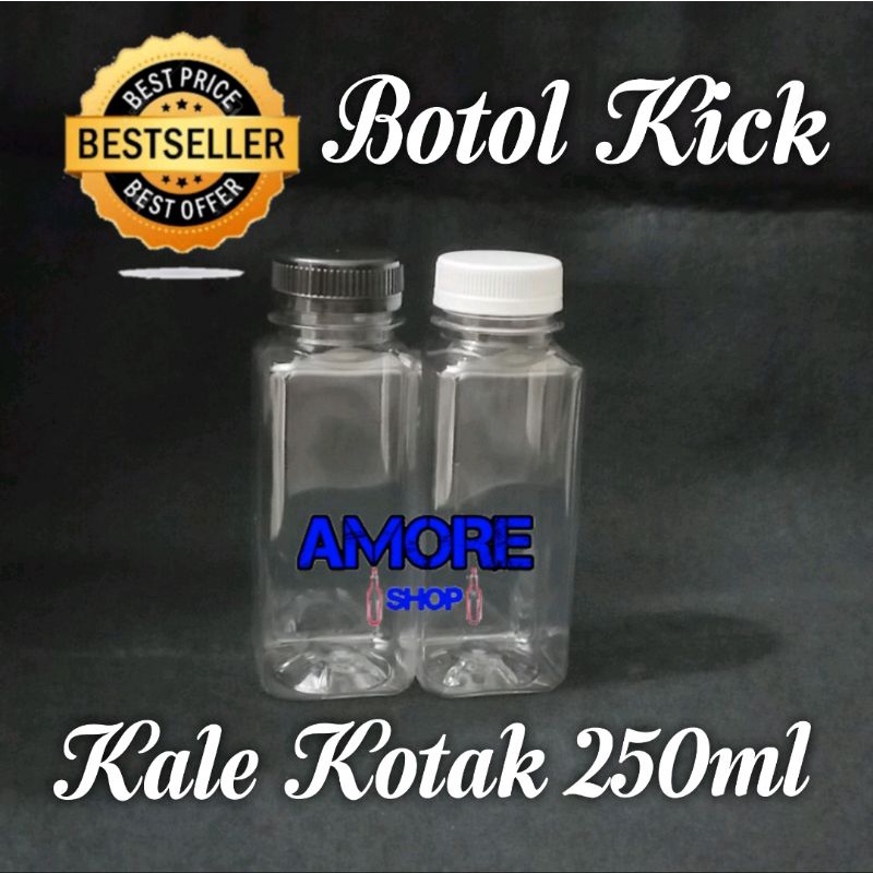 Jual Botol Kale Kotak 250ml Botol Kick 250ml Botol Plastik 250ml Kotak ...