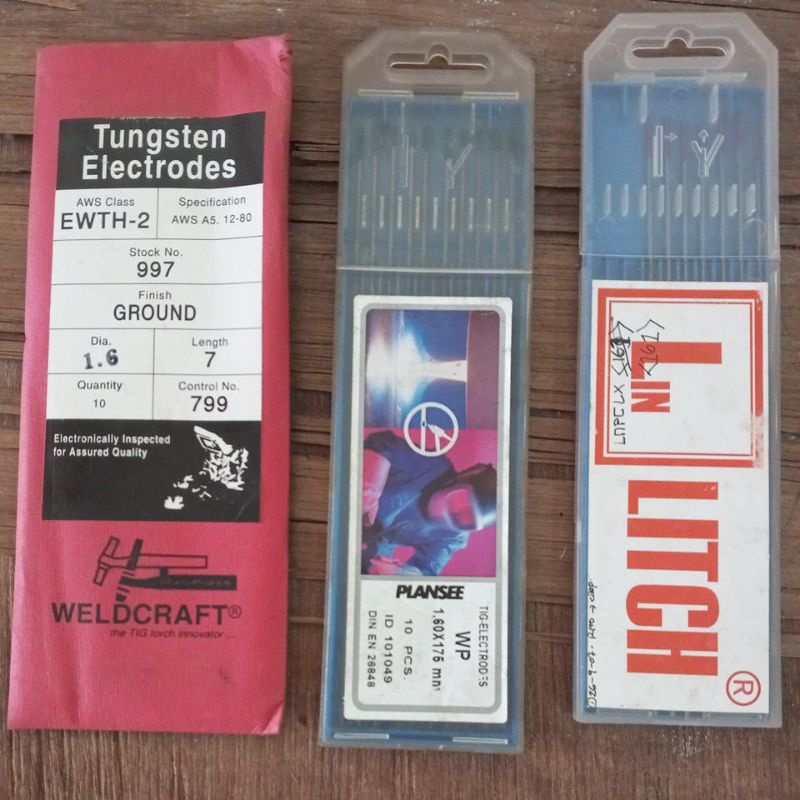 Jual Tungsten Electrode Las Argon 1,6 mm Weldcraft Litch Plansee ...