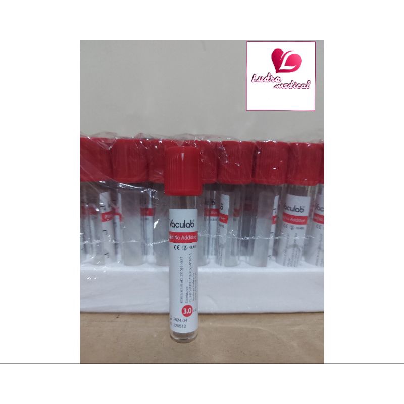 Jual Tabung EDTA Tabung Darah Vaculab Plain 3ml Blood Collection Tube ...