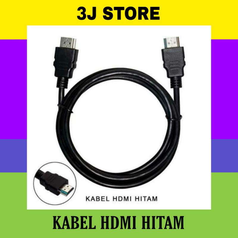 Jual KABEL HDMI HITAM 1.5M 5M STANDART KOMPONEN PENGHUBUNG KOMPUTER, PC ...