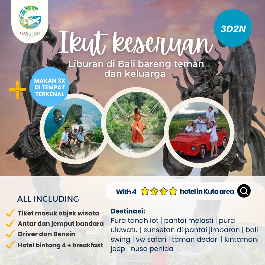 Jual Paket Liburan Teman dan Keluarga di Bali | Shopee Indonesia