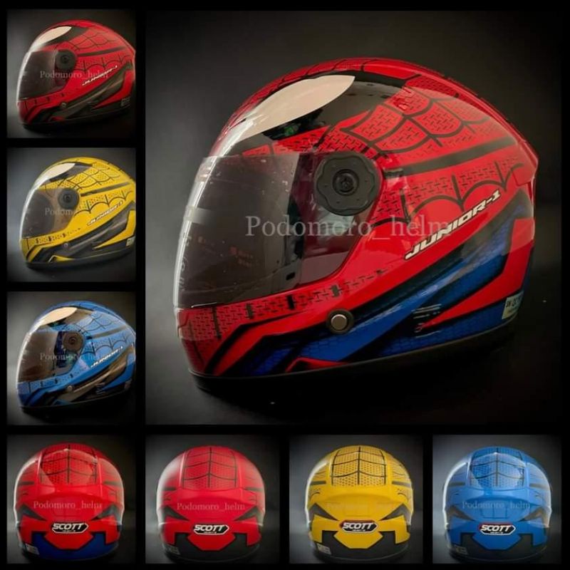 Jual Scott FullFace Kids Type J1 - helm anak Fullface keren - helm ...