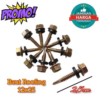 Jual Baut Roofing Kuning 12 x 25 12x25 2,5cm- Sekrup Skrup Baja Ringan ...