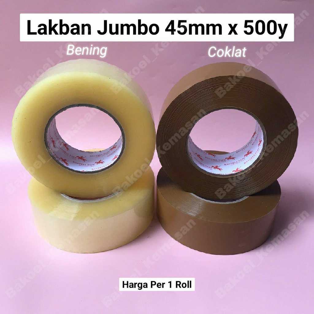 Jual Lakban Bening / Lakban Coklat / Solasi Bening / Solasi Coklat / Isolasi OPP Bening Coklat ...
