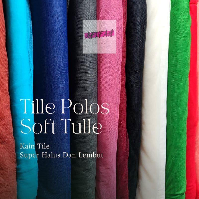 Jual Kain Tile Polos Premium | Soft Tulle | Tile polos lembut (harga ...