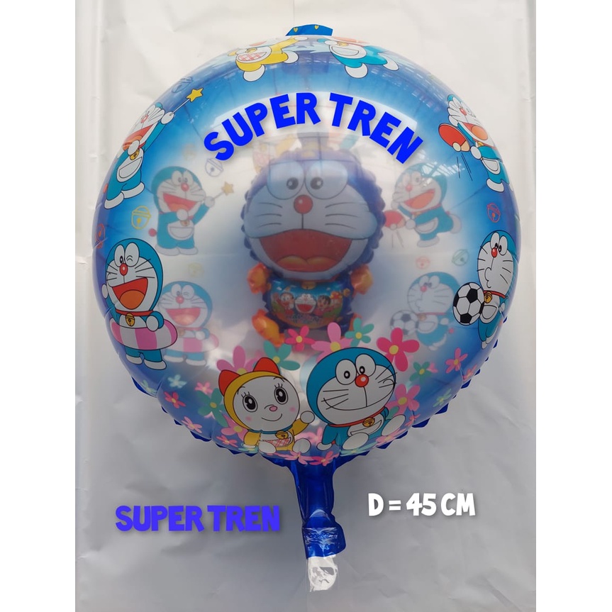 Jual Balon Doraemon Balon Bulat isi karakter Doraemon diameter 45cm ...