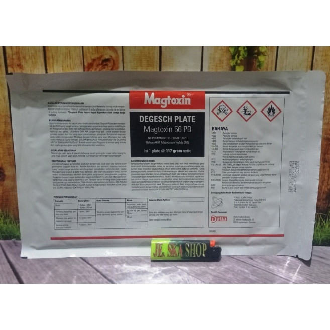 Jual Fumigan Degesch Plate Magtoxin 56 PB Magnesium Phosphide Obat ...