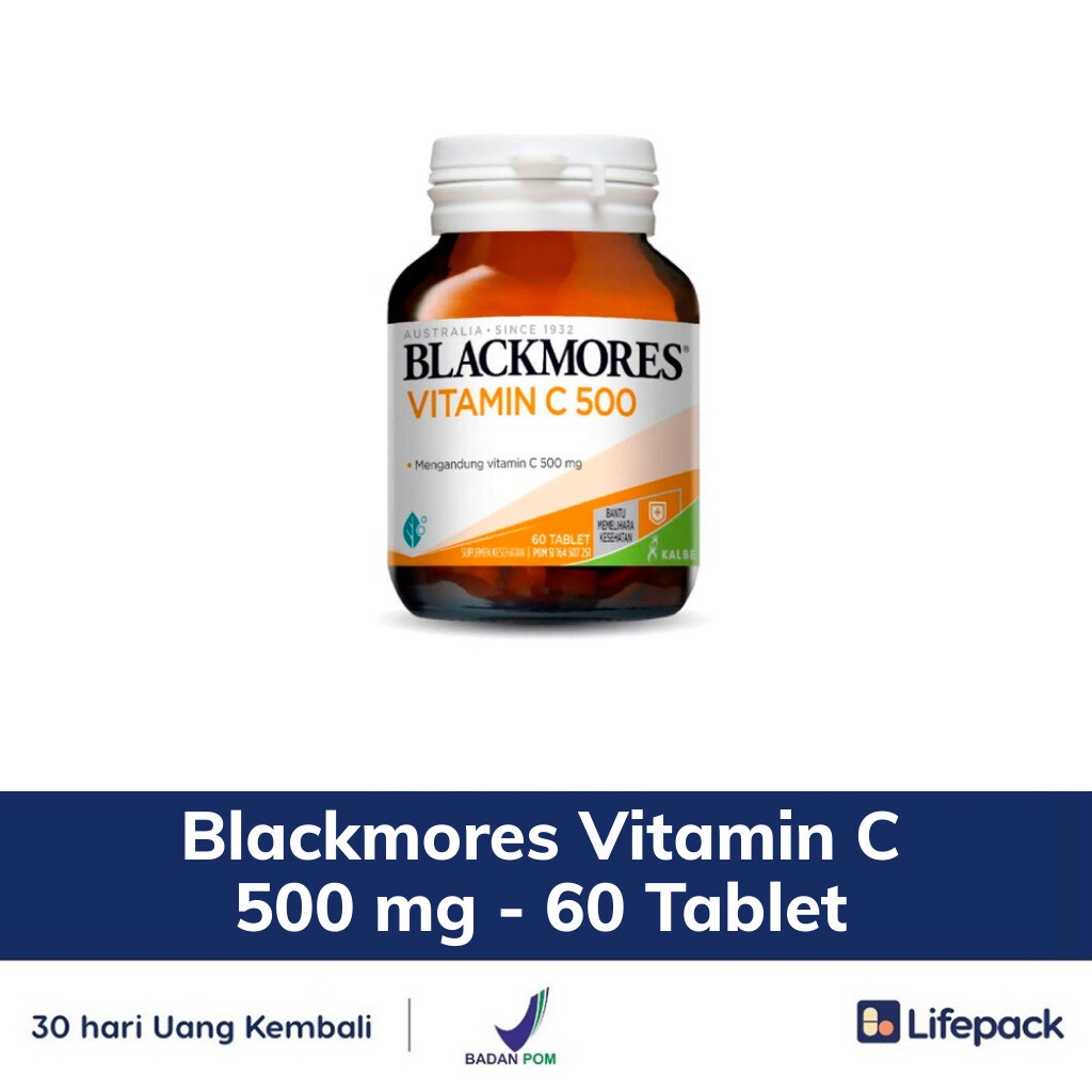 Jual Blackmores Vitamin C 500 mg - 60 Tablet - LIFEPACK | Shopee Indonesia