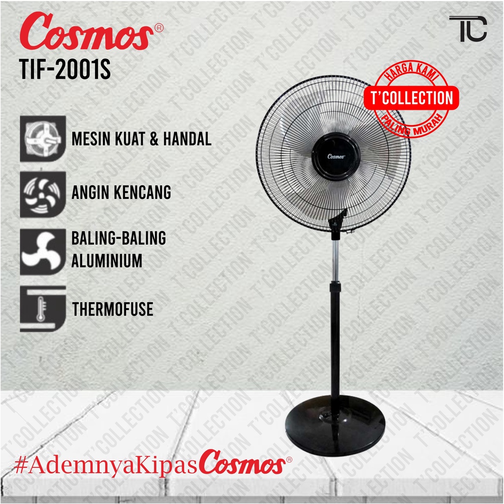 Jual COSMOS : KIPAS ANGIN BERDIRI BESI STAND FAN TORNADO 20 INCH TIF ...