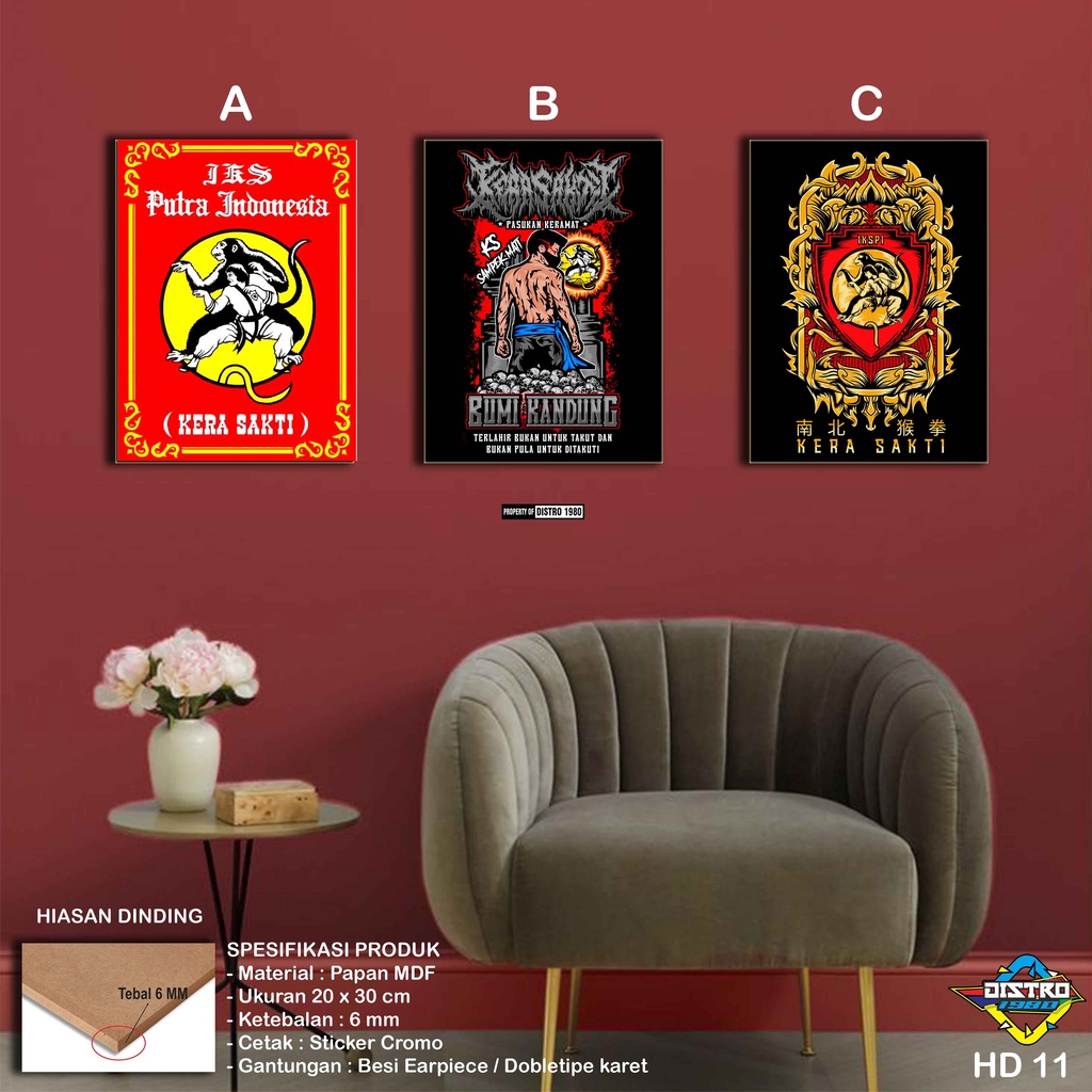 Jual Hiasan Dinding Kera Sakti HD 11 ABC | Shopee Indonesia