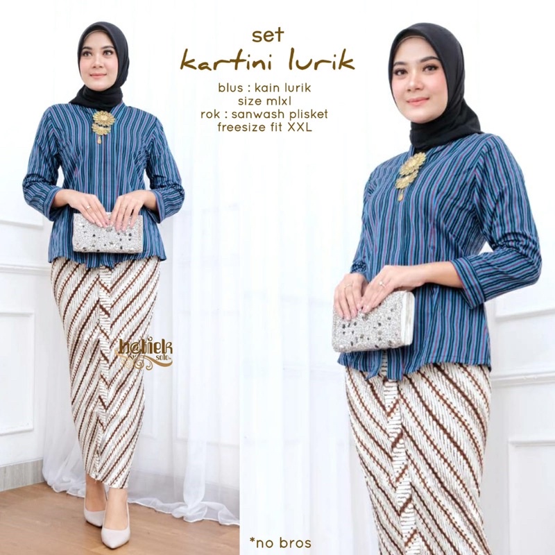 Jual SET BLUS KARTINI LURIK CANTIK KEBAYA SET LURIK SETELAN LURIK | Shopee Indonesia