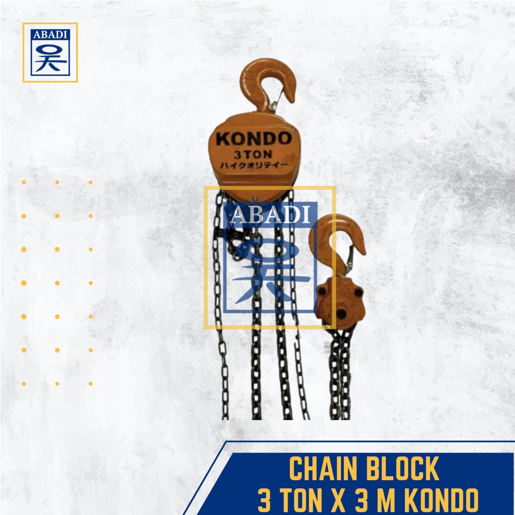 Jual CHAIN BLOCK 3 TON -5 TON X 3 M KONDO | Shopee Indonesia