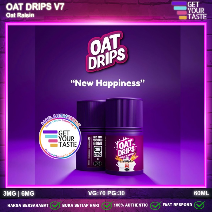 Jual Liquid Oat Drips V7 Oat Raisin 60ML by JVS x Steam Queen | Shopee ...