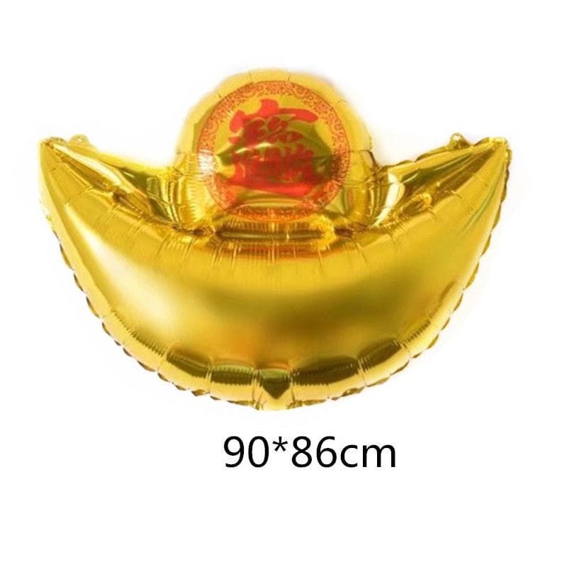 Jual Balon Foil Ingot / Gold Coin / Uang Emas Kuno Dekorasi Imlek Jumbo ...