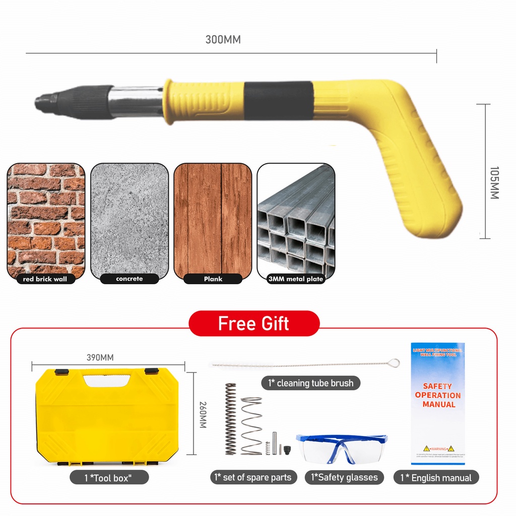 Jual Paku Baja Manual Pistol Paku Beton Alat Paku Keling Baja Pistol ...