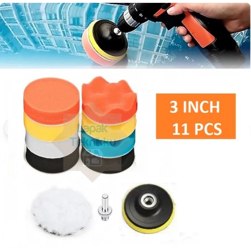Jual Alat Poles Busa Poles Body Motor Dan Mobil Polishing 3 Inch 11 pcs ...