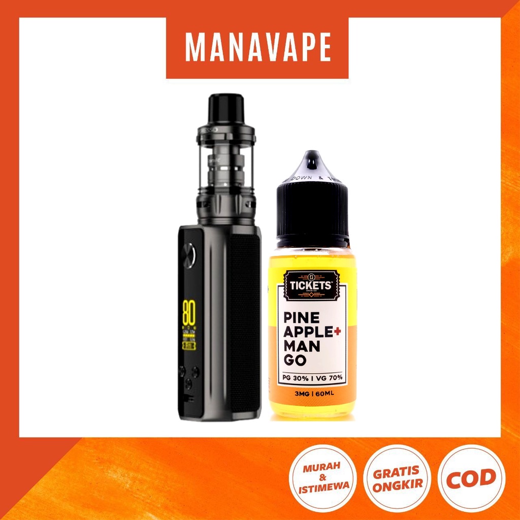 Jual TARGET 80 KIT MOD NEW iTANK AUTHENTIC by VAPORESSO + LIQUID TICKET ...